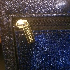 Fossil | Bags | Very Beautiful Blue Fossil Wallet | Poshmark